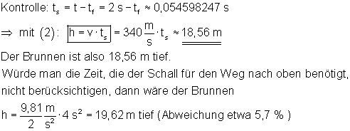 Lösungen zum freien Fall • Mathe-Brinkmann